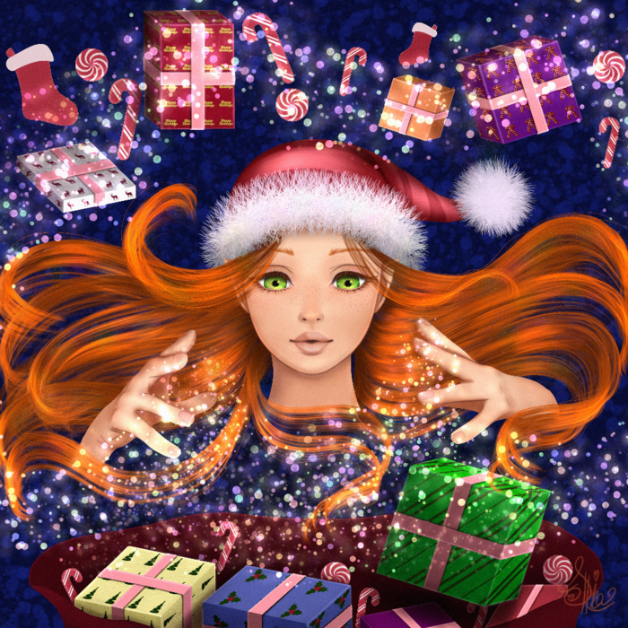 Иллюстрация Рыжая эльфийка в стиле персонажи | Illustrators.ru