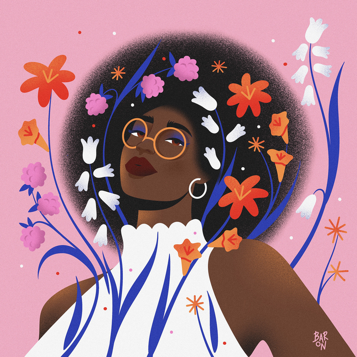 Иллюстрация Afro в стиле 2d | Illustrators.ru