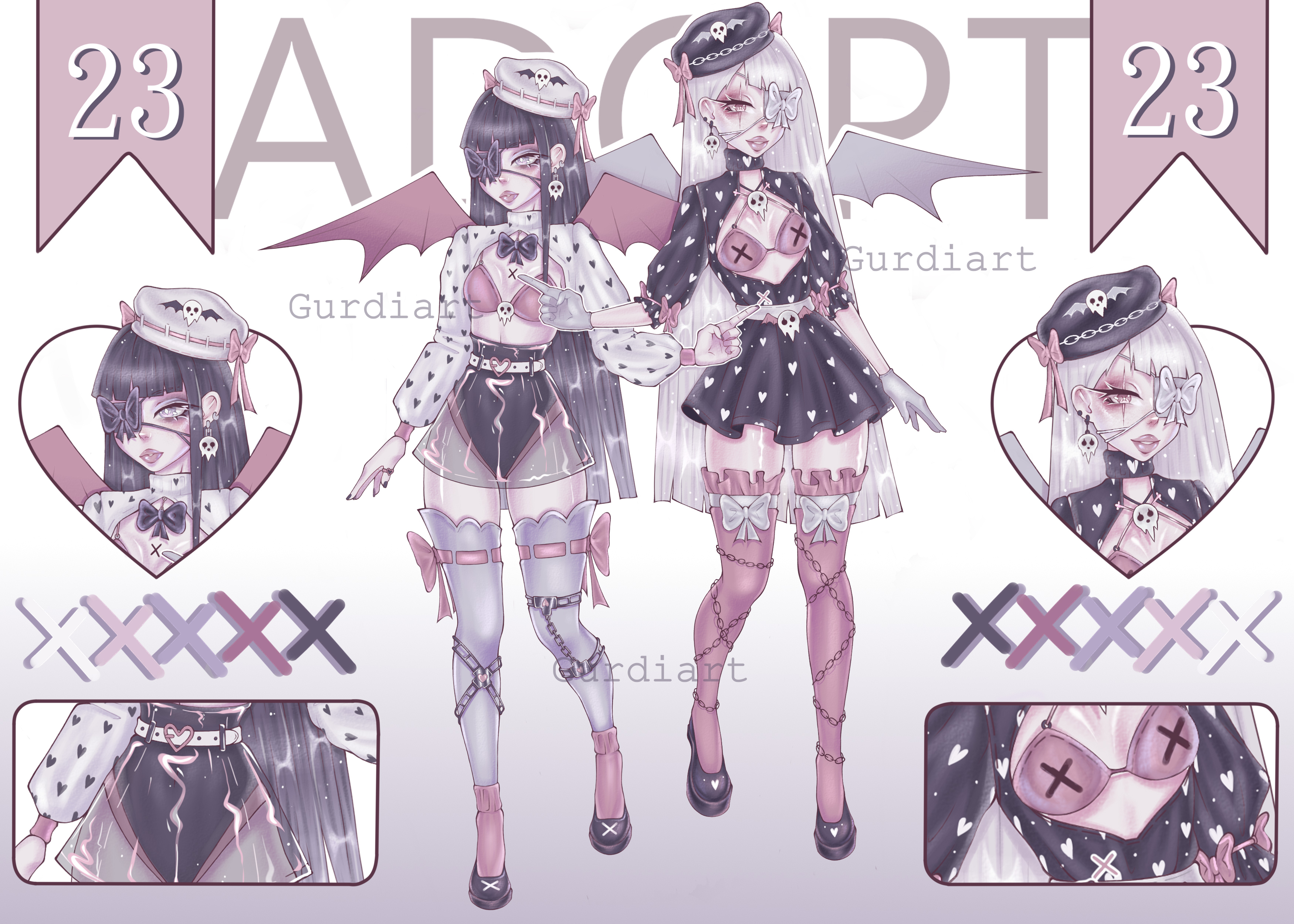 Иллюстрация demon twins в стиле персонажи | Illustrators.ru