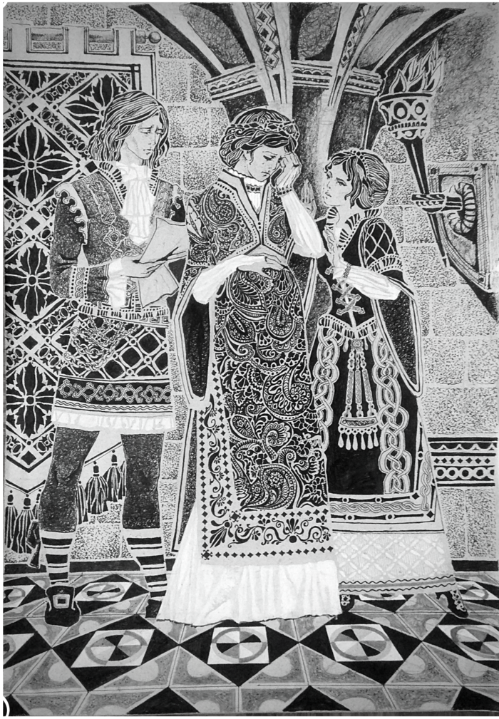 Иллюстрация Самозванка в стиле графика | Illustrators.ru