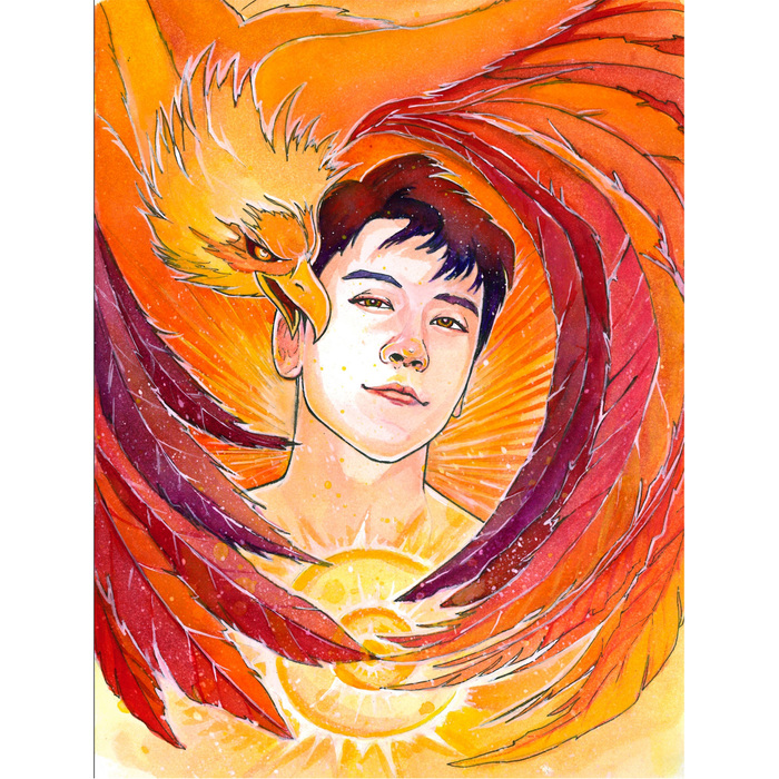 Иллюстрация Phoenix в стиле 2d, живопись, персонажи