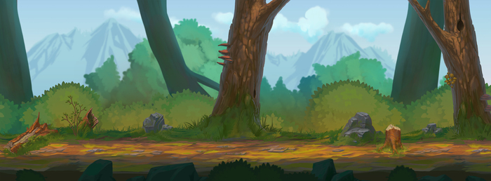 Иллюстрация Фон для раннера в стиле 2d | Illustrators.ru