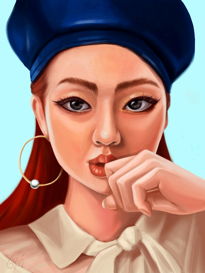 Иллюстрация Портрет девушки в стиле 2d | Illustrators.ru