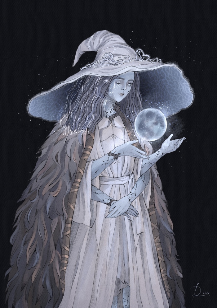 Иллюстрация Ranni the Witch в стиле 2d, готический, персонажи