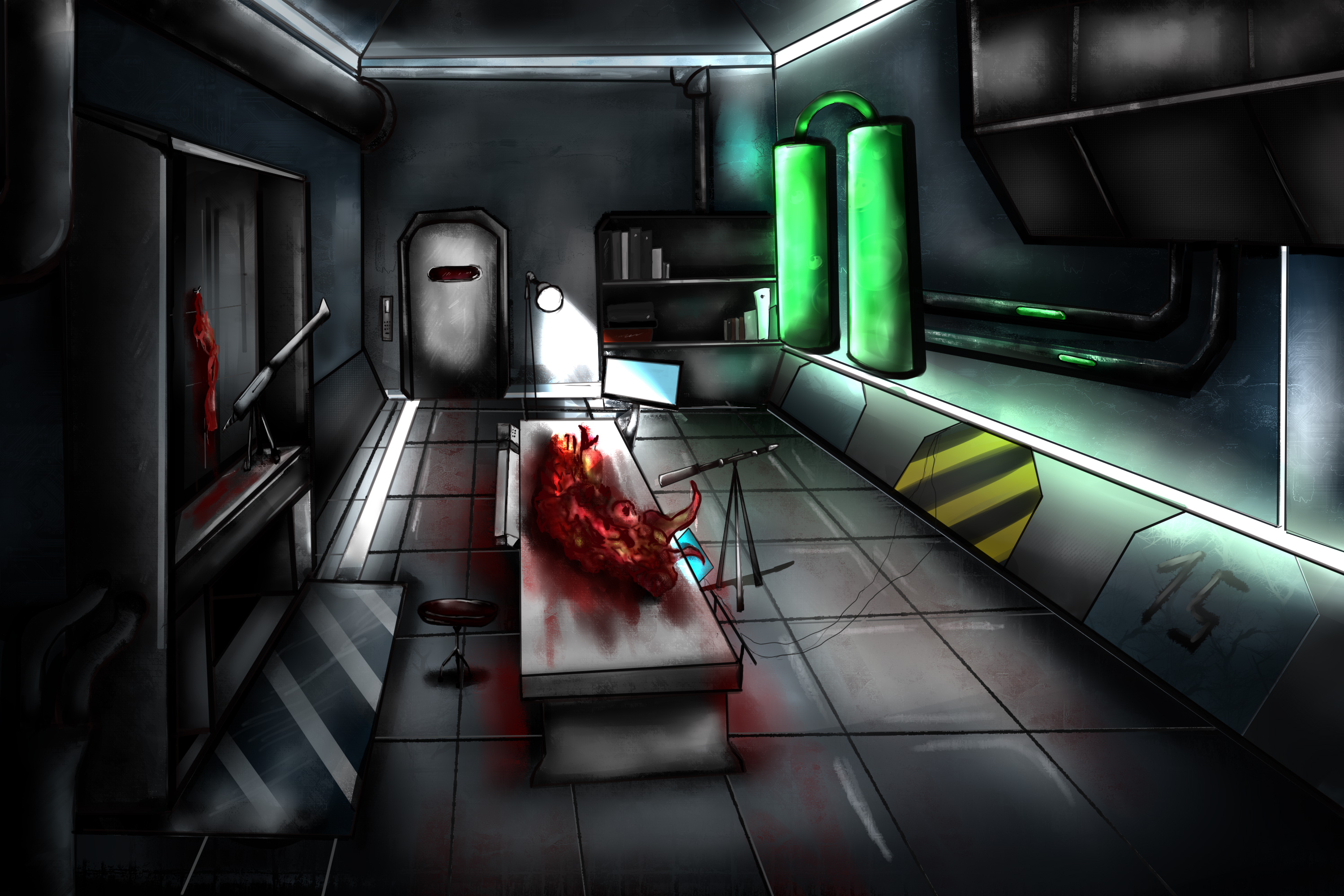 Иллюстрация Lab for Evil Doctor в стиле game dev | Illustrators.ru