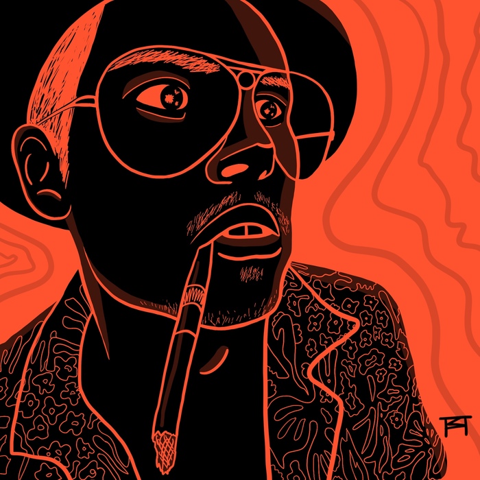 Иллюстрация fear and loathing в стиле 2d, компьютерная графика,