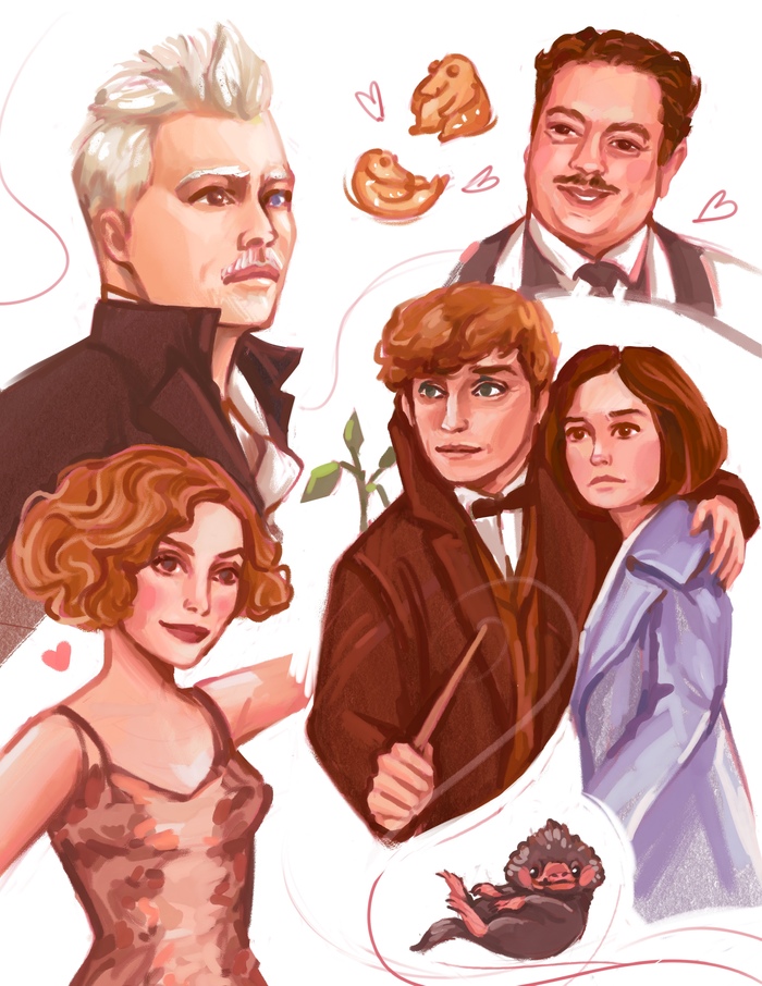 Иллюстрация Фантастические твари в стиле скетчи | Illustrators.ru