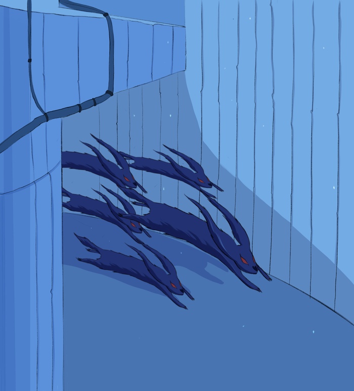 Иллюстрация Wolves in the Underground в стиле 2d, концептуальный,