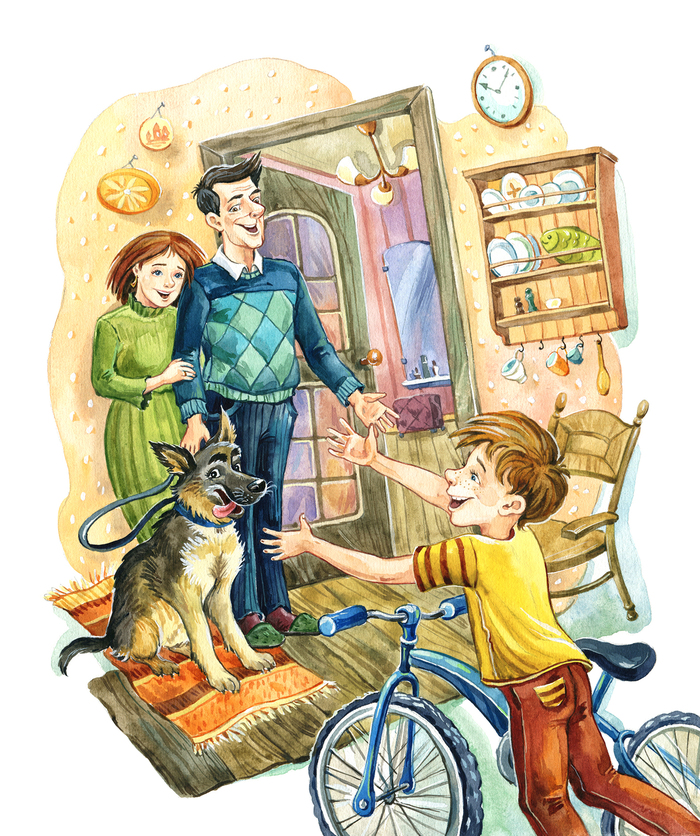 Иллюстрация Подарки в стиле книжная графика | Illustrators.ru