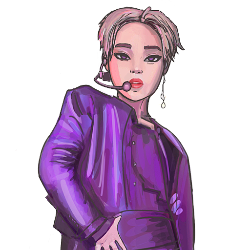 Иллюстрация Jimin of BTS в стиле 2d, компьютерная графика,