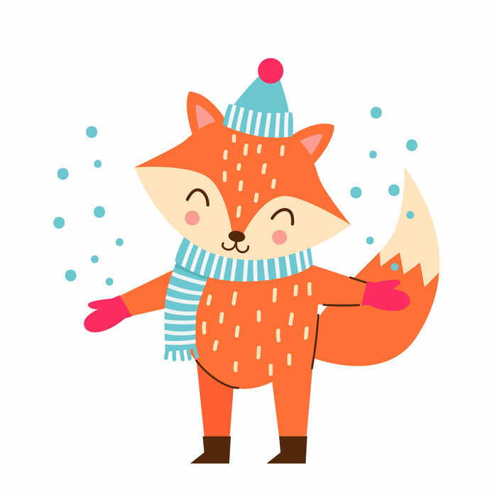 Иллюстрация Cute fox в стиле детский | Illustrators.ru