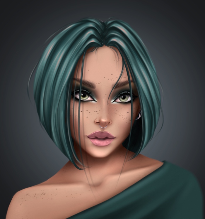 Иллюстрация Стилизованный портрет в стиле 2d | Illustrators.ru