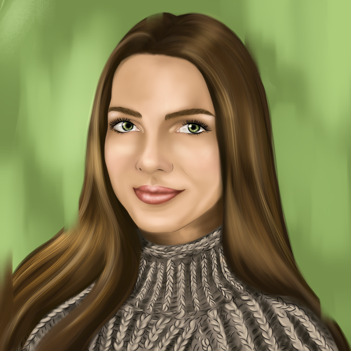 Иллюстрация Милая девушка в стиле 2d, реализм | Illustrators.ru