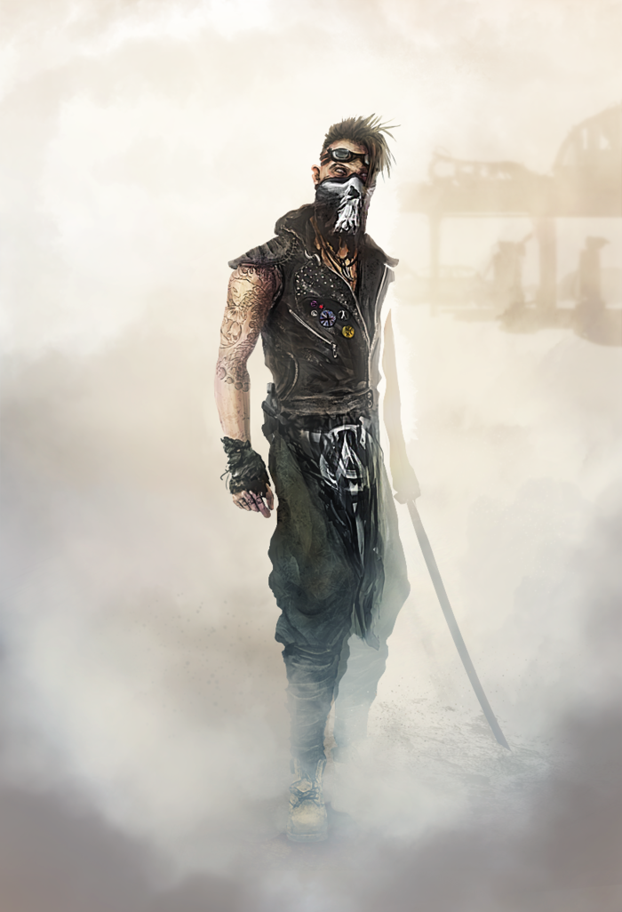 Иллюстрация Post Apocalyptic Dude в стиле game dev