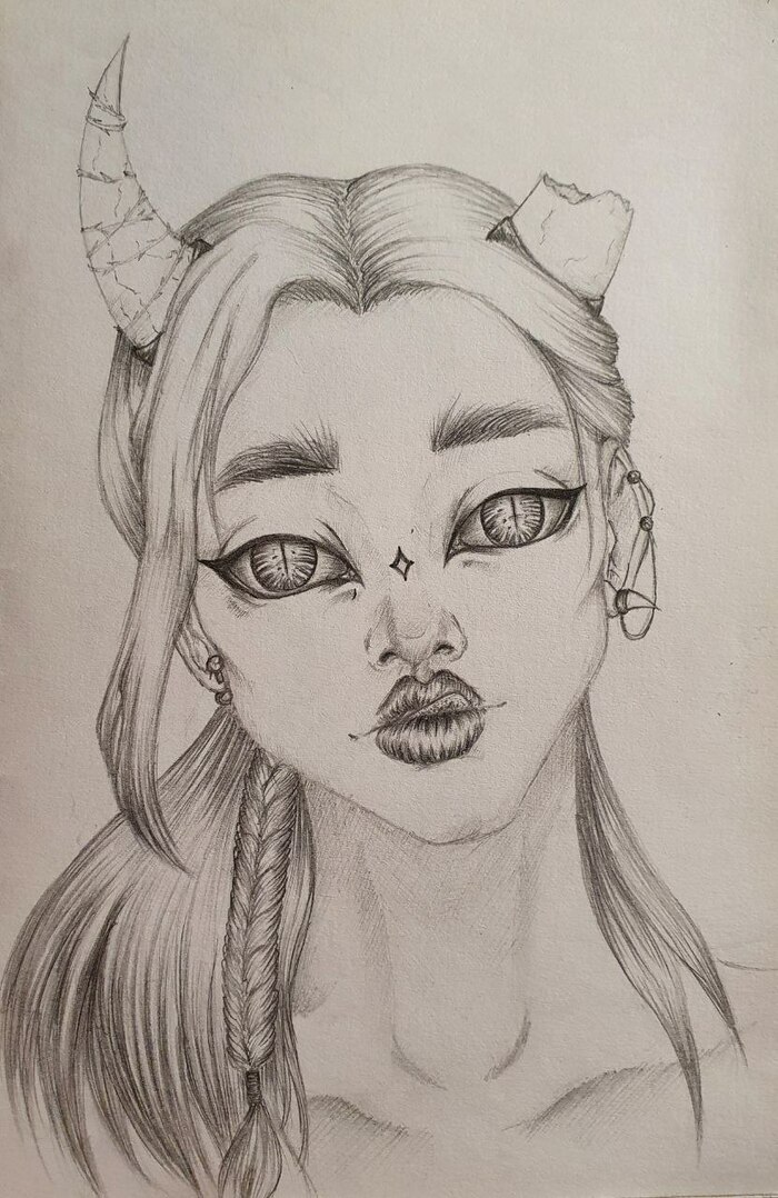 Иллюстрация Demon в стиле портрет | Illustrators.ru