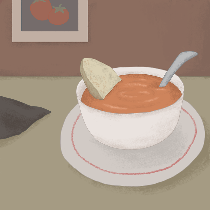 Иллюстрация Tomato soup в стиле 2d | Illustrators.ru