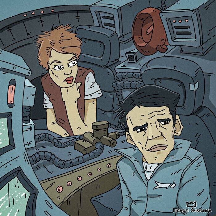 Иллюстрация Sci Fi в стиле 2d, комикс | Illustrators.ru