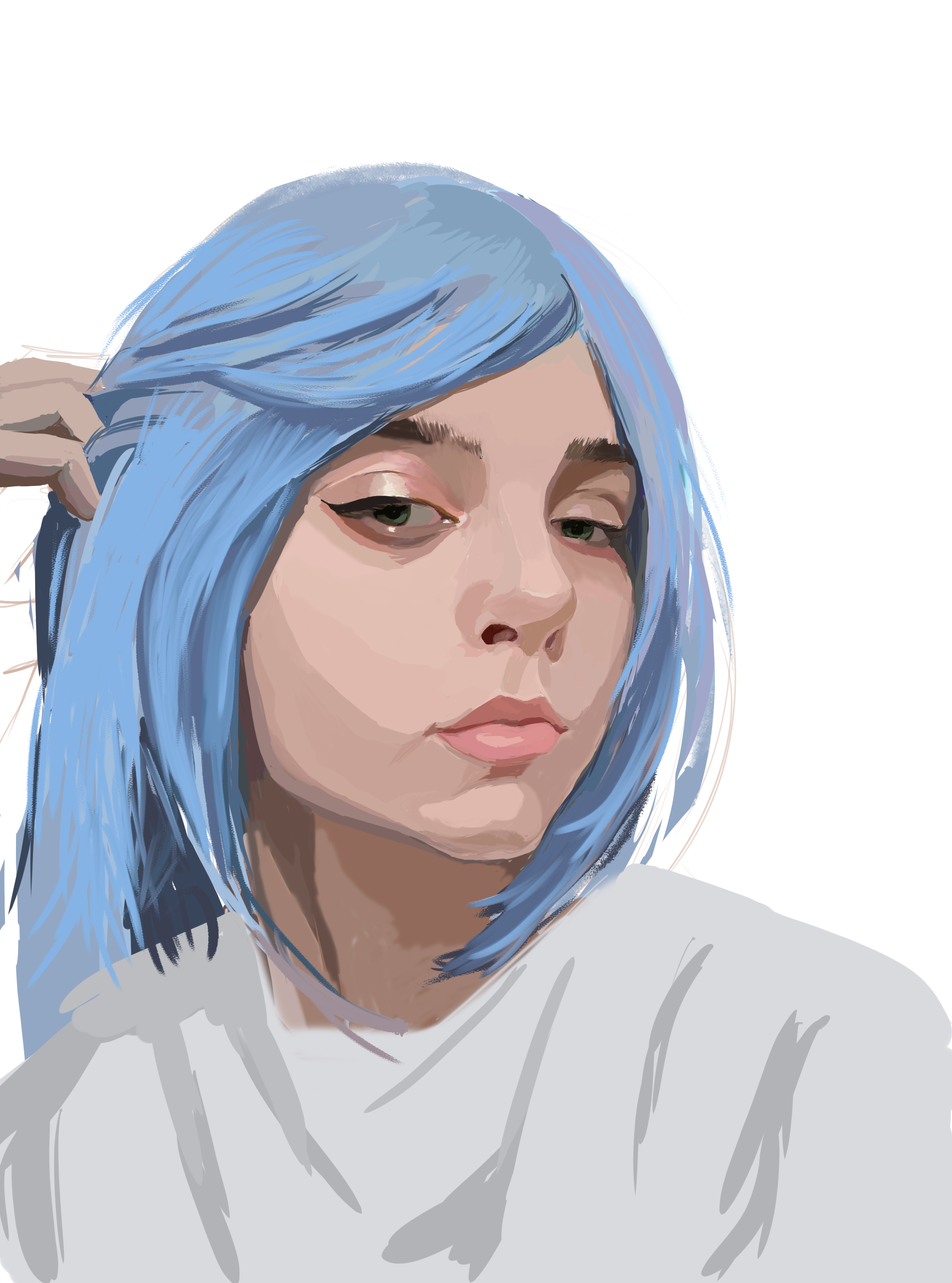 Иллюстрация портрет девушки в стиле 2d | Illustrators.ru