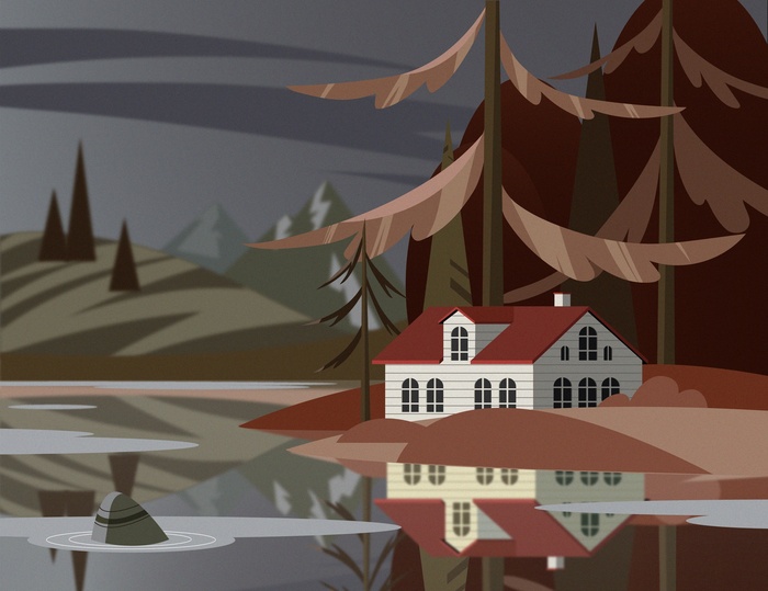 Иллюстрация Lake в стиле 2d | Illustrators.ru
