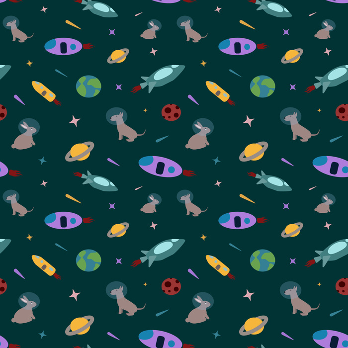 Иллюстрация pattern on the martian theme в стиле компьютерная