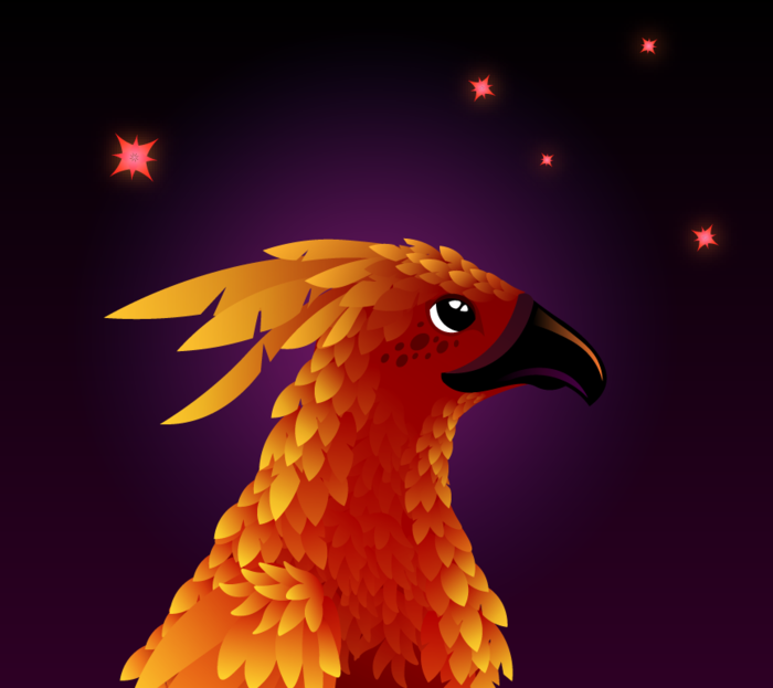 Иллюстрация Fire phoenix в стиле 2d | Illustrators.ru