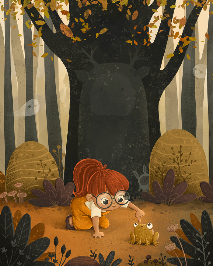 Иллюстрация Лес в стиле книжная графика | Illustrators.ru