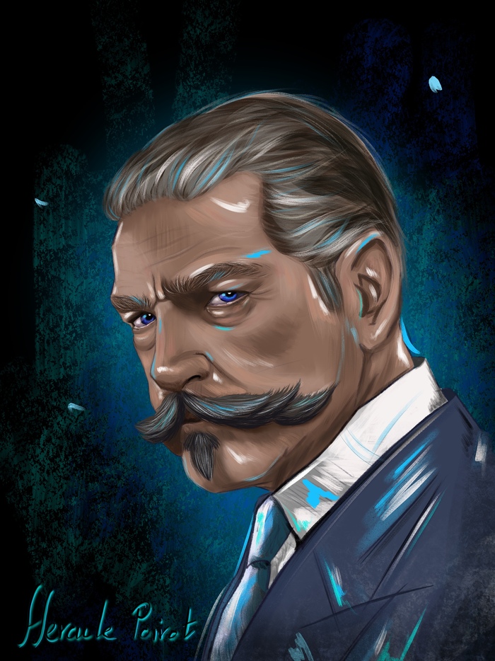 Иллюстрация Hercule Poirot в стиле 2d | Illustrators.ru