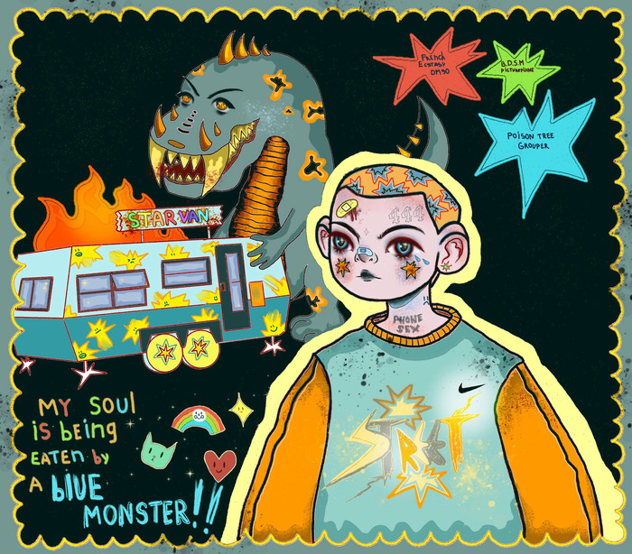 Иллюстрация Monster в стиле комикс | Illustrators.ru