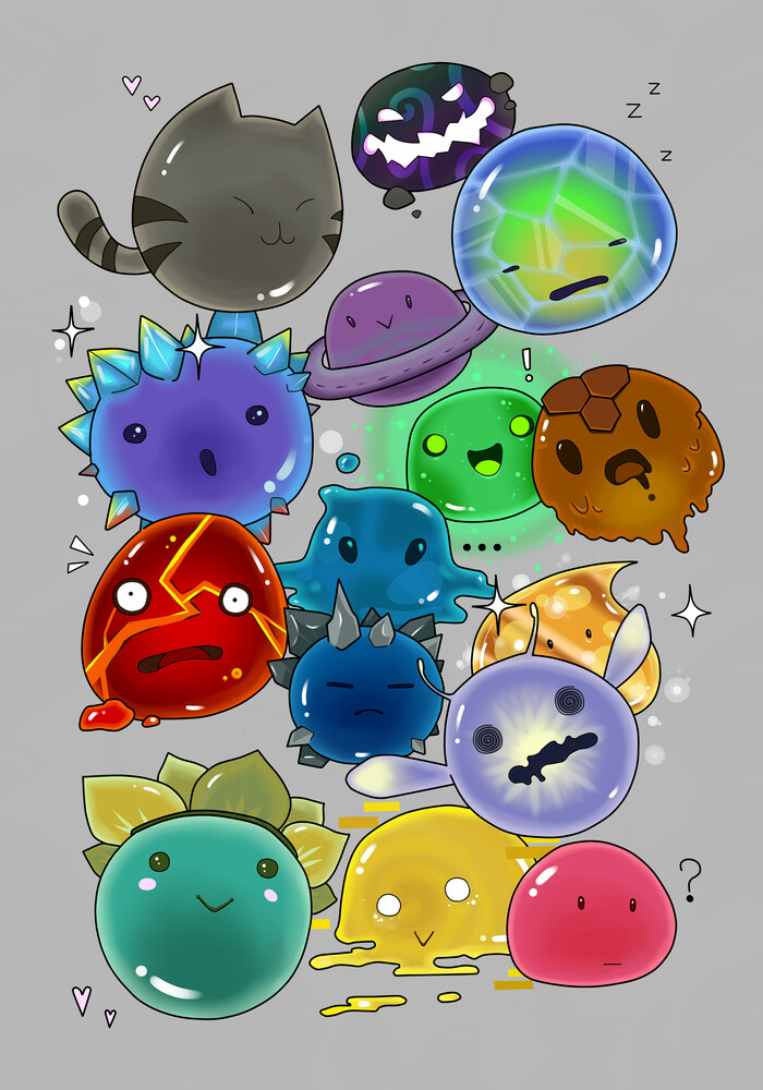 Иллюстрация Slime Rancher в стиле 2d, компьютерная графика,