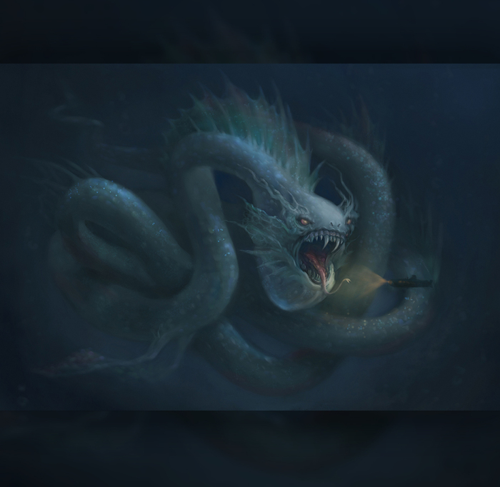 Иллюстрация Левиафан Leviathan в стиле 2d | Illustrators.ru