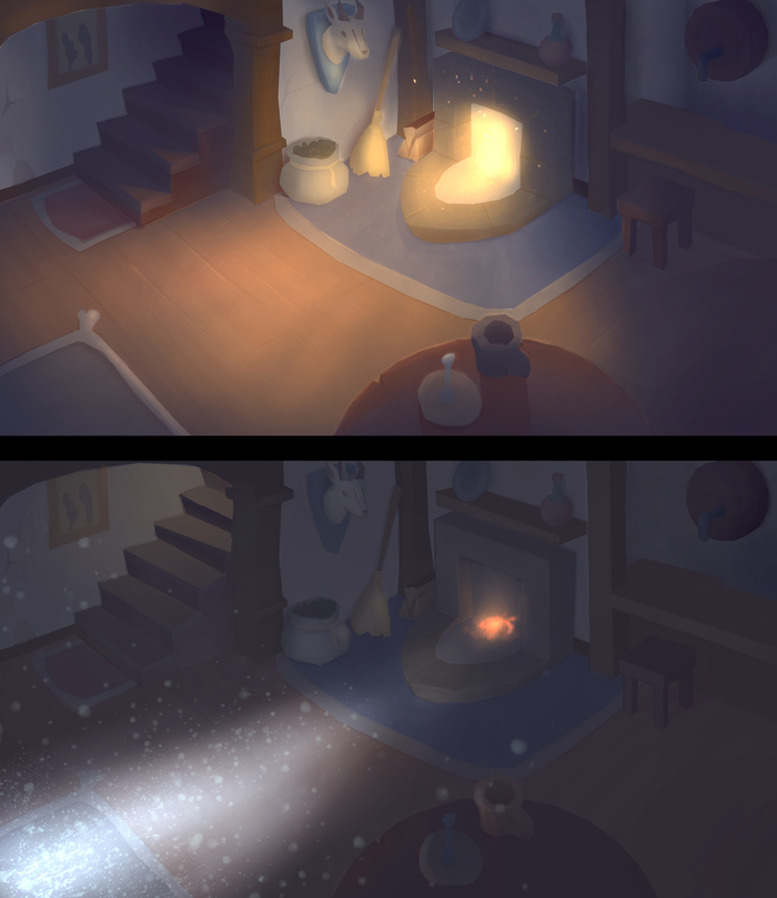 Иллюстрация Очаг в стиле game dev | Illustrators.ru