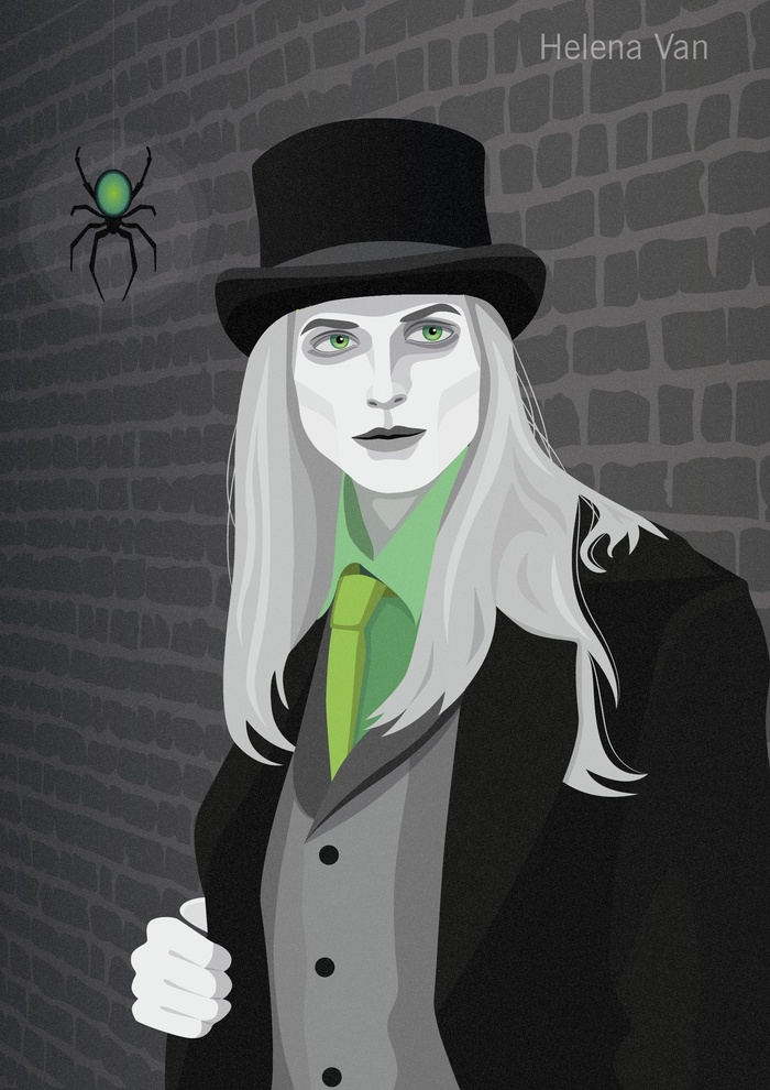 Иллюстрация Паук в стиле 2d | Illustrators.ru