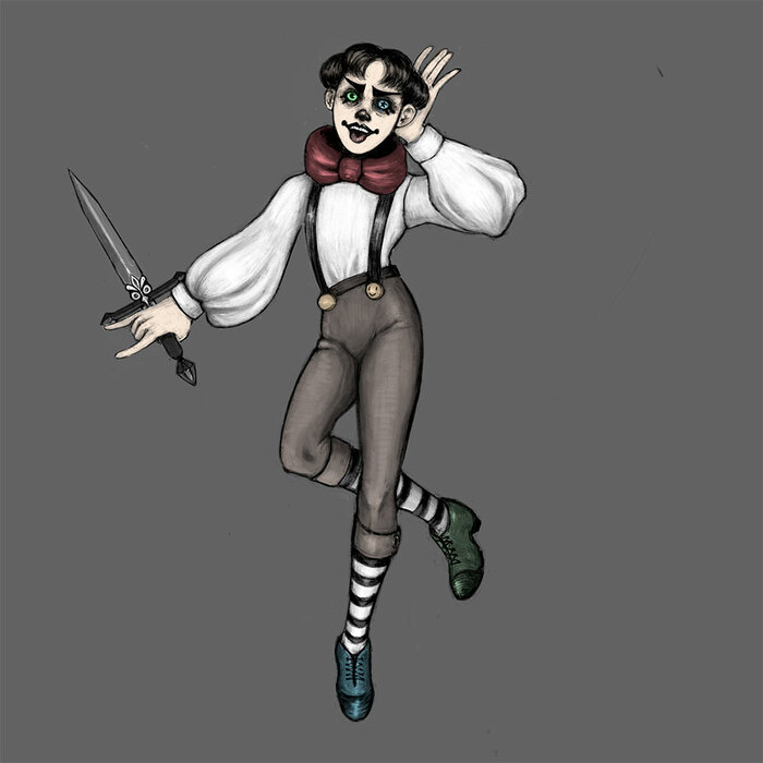 Иллюстрация clown в стиле 2d, компьютерная графика, персонажи