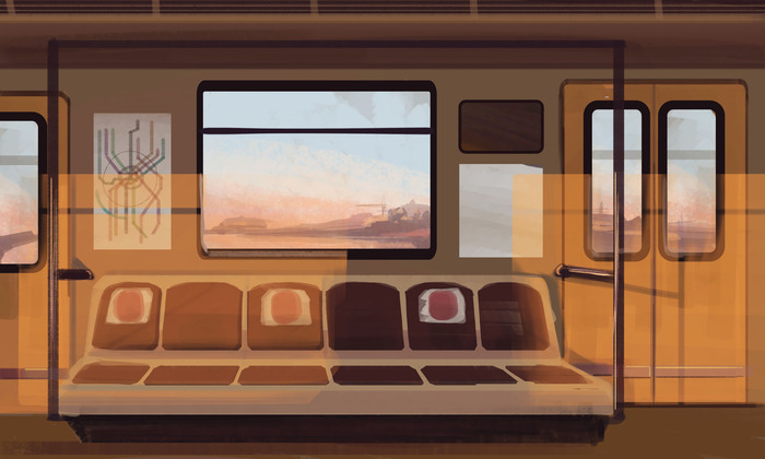 Иллюстрация Метро в стиле скетчи | Illustrators.ru