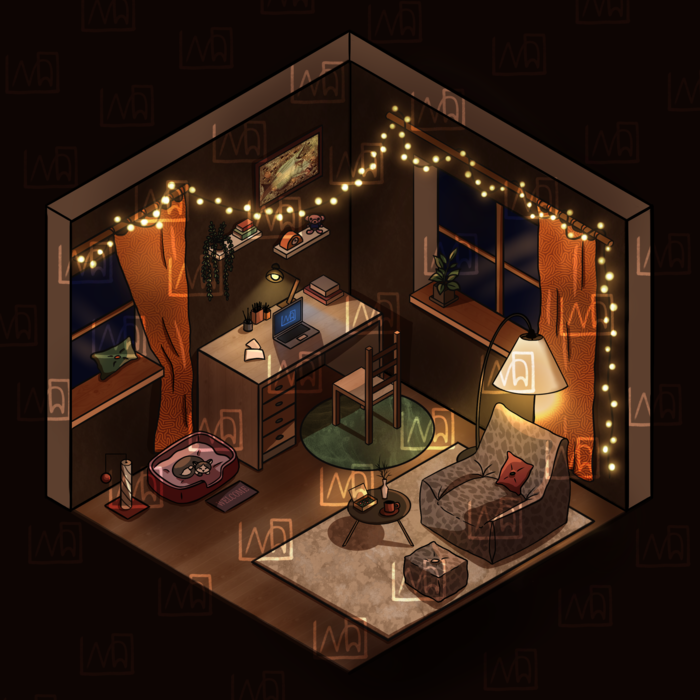 Иллюстрация Isometric room в стиле 2d | Illustrators.ru