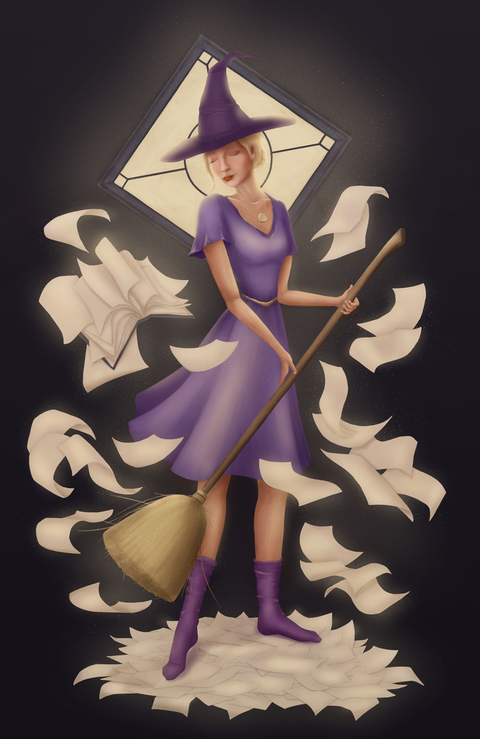 Иллюстрация Ведьма в стиле персонажи | Illustrators.ru