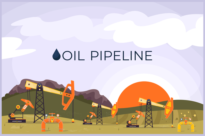 Иллюстрация OIL PIPELINE в стиле 2d | Illustrators.ru