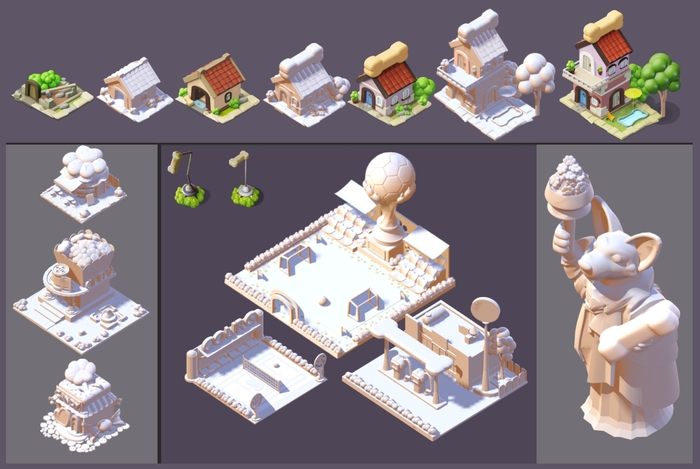 Иллюстрация Спрайты в стиле 3d, cg, game dev | Illustrators.ru