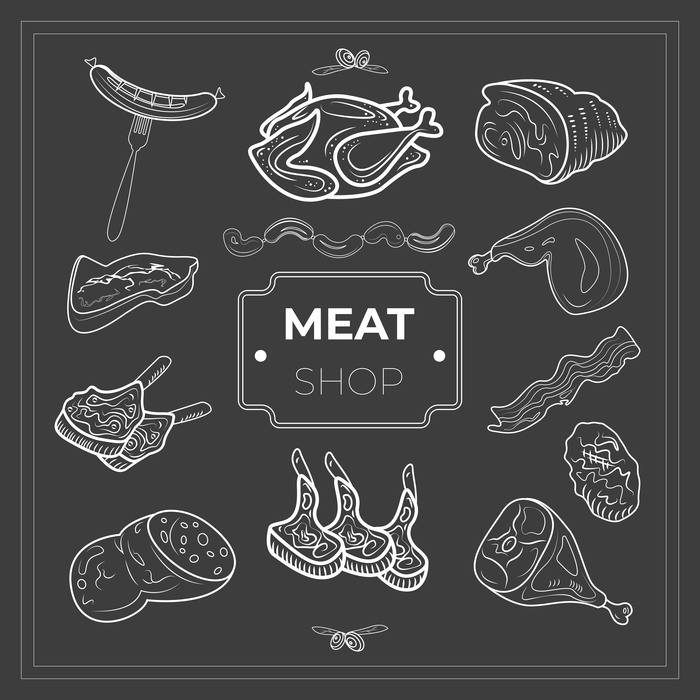 Иллюстрация MEAT SHOP в стиле 2d | Illustrators.ru