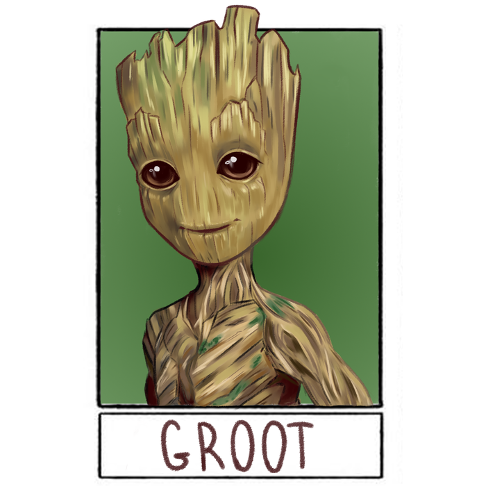 Иллюстрация Groot в стиле 2d | Illustrators.ru