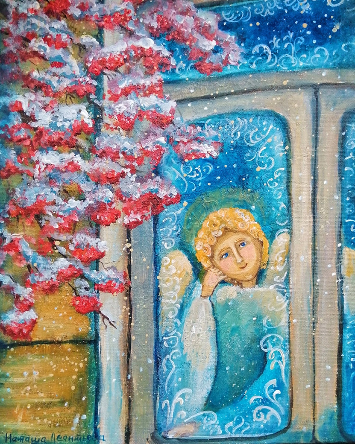 Иллюстрация Опять снег в стиле декоративный, детский