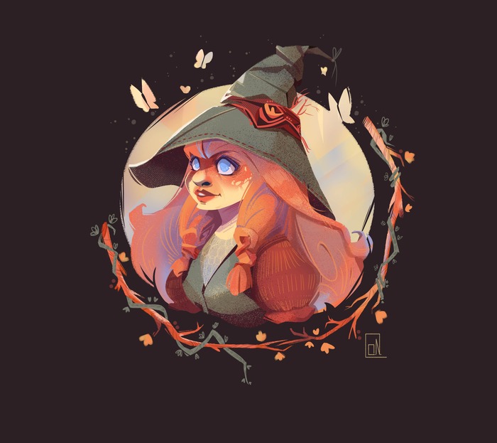 Иллюстрация Колдунья в стиле персонажи | Illustrators.ru