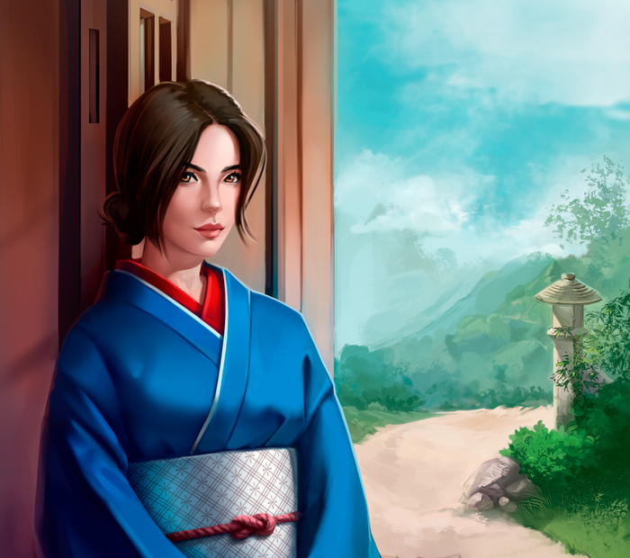 Иллюстрация Майко в стиле game dev | Illustrators.ru