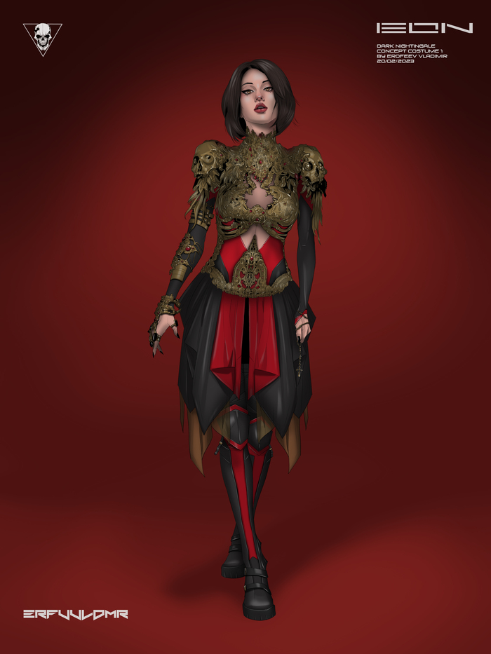 Иллюстрация EON/DARK NIGHTINGALE в стиле комикс | Illustrators.ru