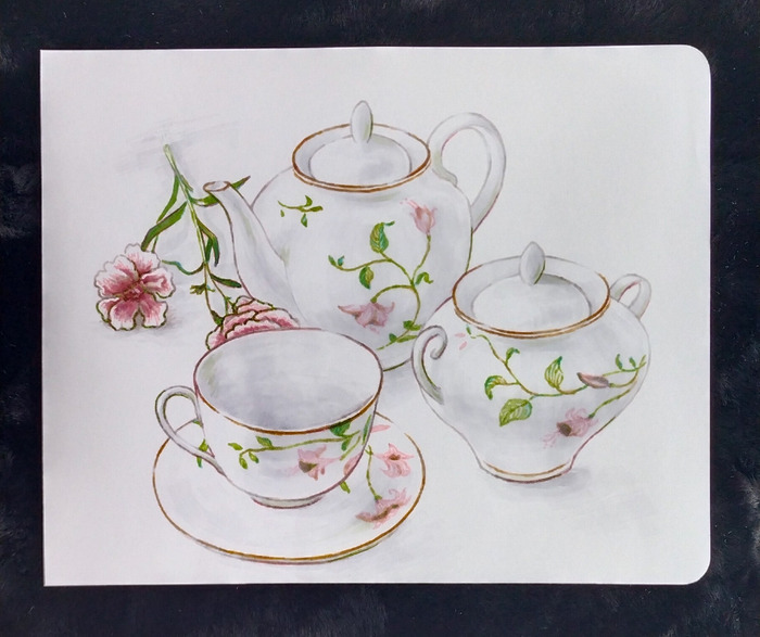 Иллюстрация Сервиз Императорского фарфорового завода в стиле