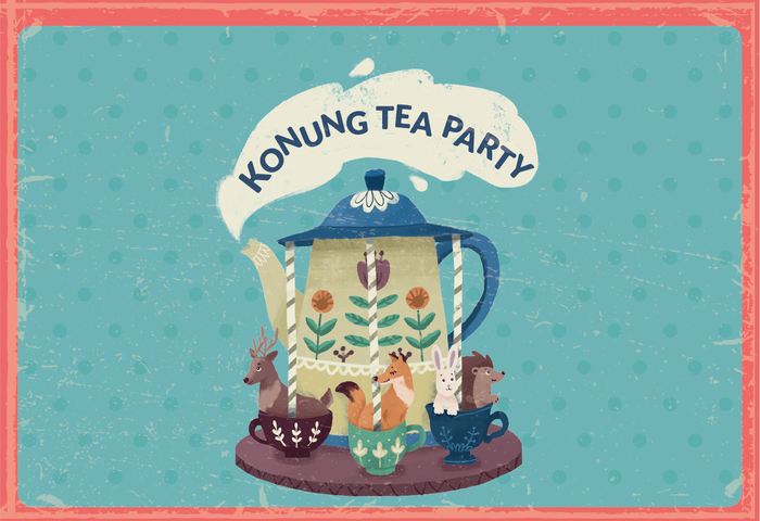 Иллюстрация иллюстрация для чайной компании в стиле 2d,