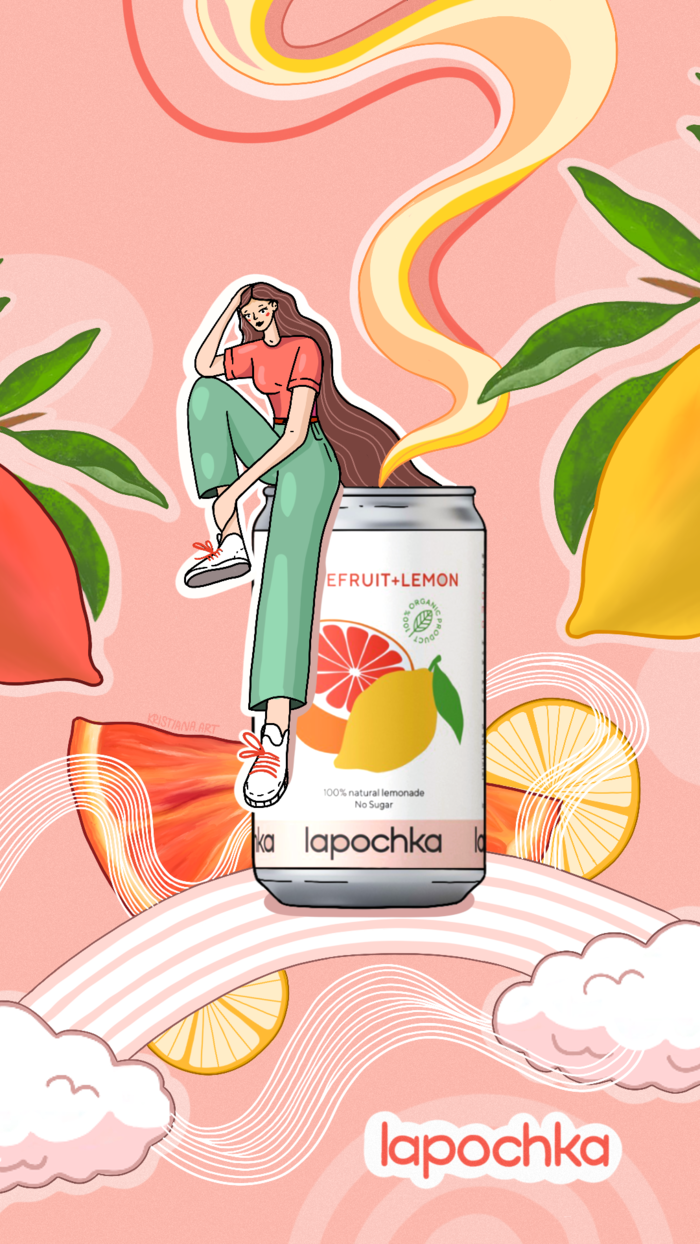 Иллюстрация Иллюстрация для Бренда lapochka в стиле 2d,