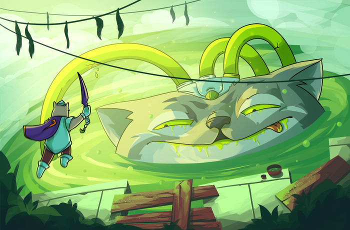 Иллюстрация Swamp Cat в стиле детский | Illustrators.ru