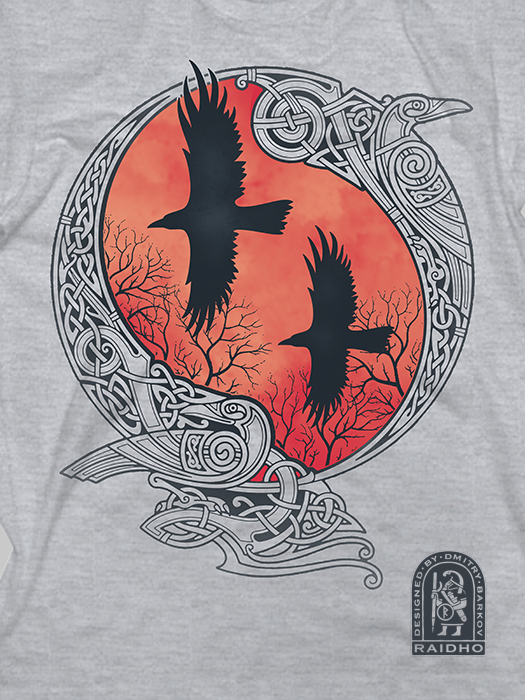 Иллюстрация HUGIN & MUNIN в стиле природа