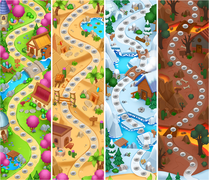 Иллюстрация Карты в стиле 2d, cg, game dev | Illustrators.ru